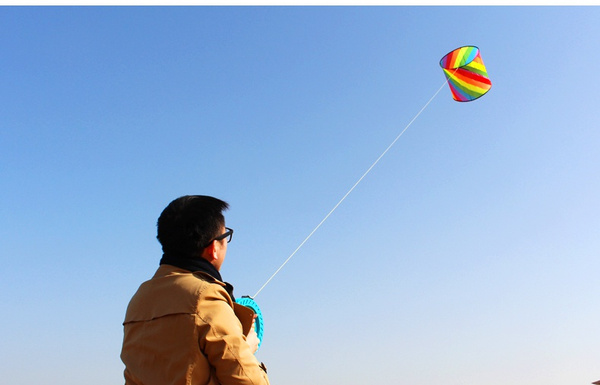 HENGDA KITE-15 Inch So Beautiful Three-Dimensional rainbow cylindrical ...