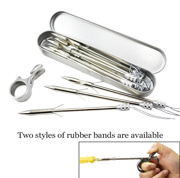 Stainless Steel Slingshot Shooting Fish Finger Fishing Dart Hunting ...