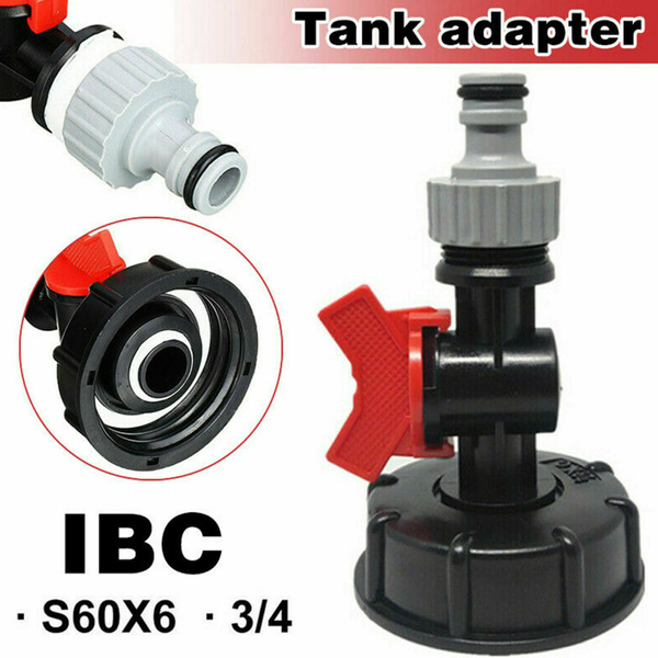3/4inch IBC Outlet Tap Adapter Rainwater Tank Container Fitting Faucet ...
