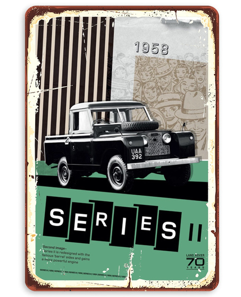Vintage Tin Sign Land Rover Series Metal Painting Poster Home Decor ...