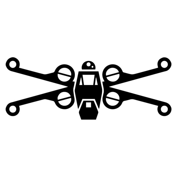 17.5X6.5CM X-Wing Fighter Rear Windshield Bumper Decoration Car Sticker ...