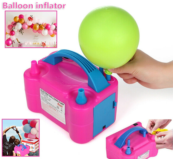 Portable Electric Balloon Inflator Pump EU/US /UK Plug Double Hole ...
