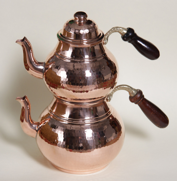Copper Hammered Double Tea Pot Tea Kettle | Wish