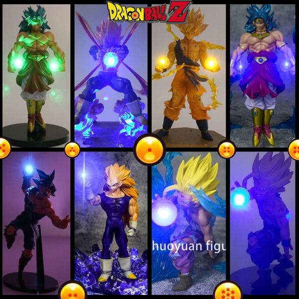 8 styles LED lamp DBZ figure Anime DBZ Super saiyan goku vegeta broli ...