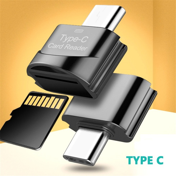 Mini Metal Card Reader Type-c Memory Card Reader OTG Connector Mobile ...