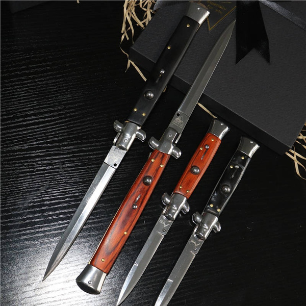 13 inch/9 inch Spring Assisted Open Knives Italian Fold Tactical ...