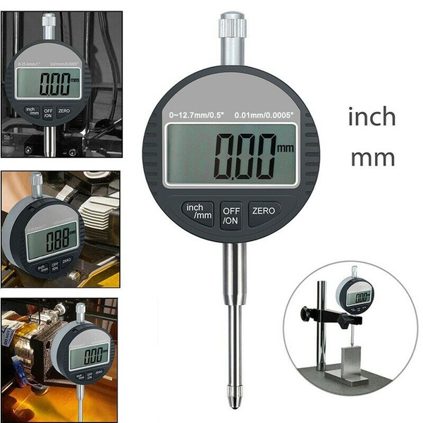 0.01mm/0.0005'' Digital Dial Indicator Probe Precision Gauge Range 0-12 ...
