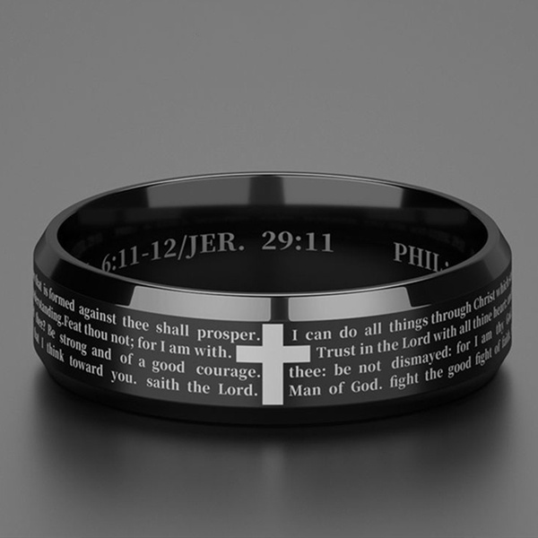 Philippians 4:13 Bible Ring For Men Women Inspirational Christian ...