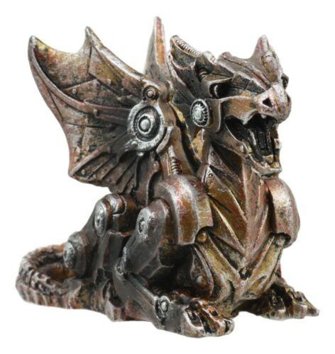 Small Photon Steampunk Cyborg Dragon Statue Mechanical Robotic Winged ...
