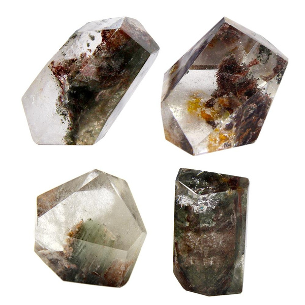 3pcs Tiny Phantom Crystal Tower Natural Colorful Ghost Quartz with ...