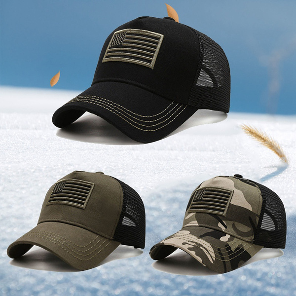 Usa American Flag Baseball Cap Mens Tactical Cap Army Cotton Military ...