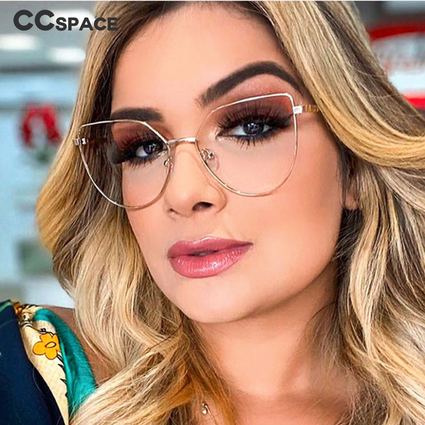 48186 Metal Glasses Frame Anti-blue light Men and Women Optical Fashion Computer Eyeglasses Flat ...