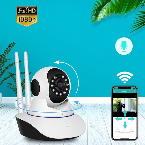 2021 Newest Design 3 Antenna Wifi IP CCTV Camera Surveillance 1080P HD ...