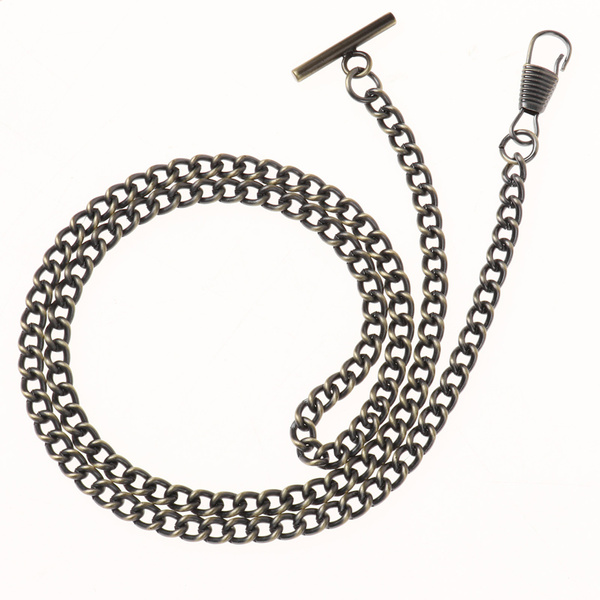 Vintage 65cm Metal Pocket Watch Chain Link with T Bar Clasp for Clothes ...