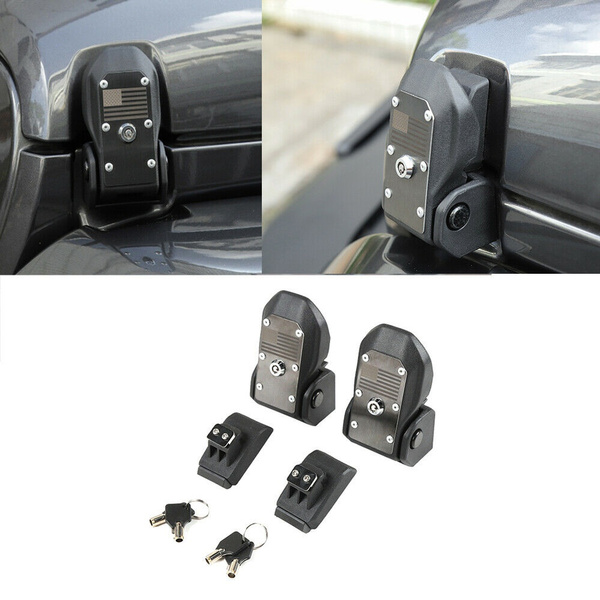 Car Hood Latches Locking Kit for Jeep Wrangler JL Gladiator JT 2018 ...