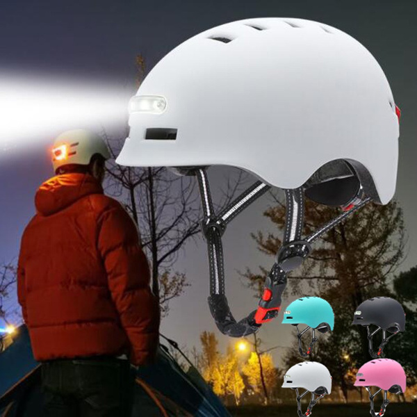 New Illuminated Warning Light Helmet Cycling Electric Scooter Balance ...