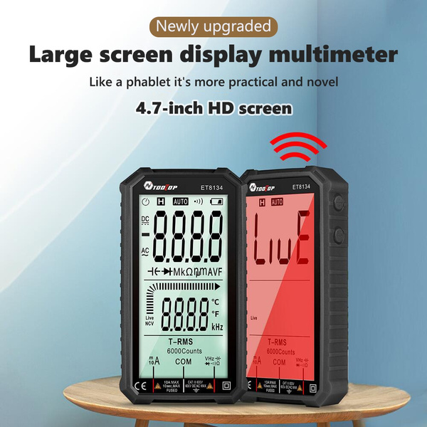 TOOLTOP ET8134 Portable 4.7 Inch High Definition LCD Screen Multimeter ...