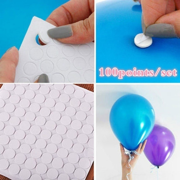 100 Points/set Balloon Attachment Glue Dot Attach Balloons to Ceiling ...