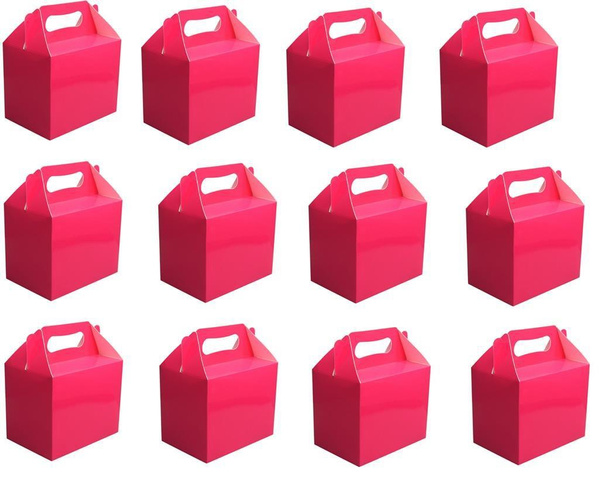 20 Hot Pink Party Box Food Meal Lunch Party Gift Box Party Table ...
