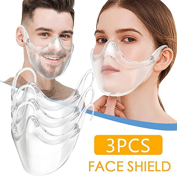 1/2/3 PACK Face Transparent Shield for Adult Anti-Fog Clarity Face ...
