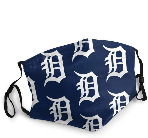 Face Mask Washable 100% Cotton Fabric Detroit Tigers Ver2 Three Layers ...