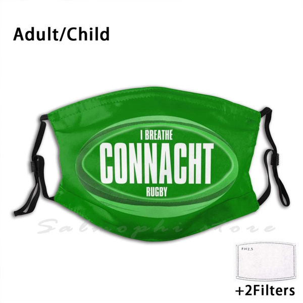 Connacht Rugby Adult Kids Anti Dust Filter Diy Mask Connacht Rugby ...
