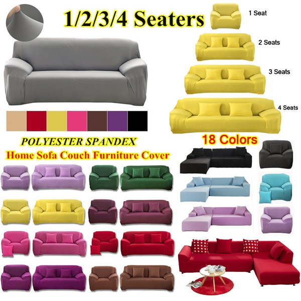 New Fashion Solid Colors Stretch Sofa Cover for Living Room Modern L ...