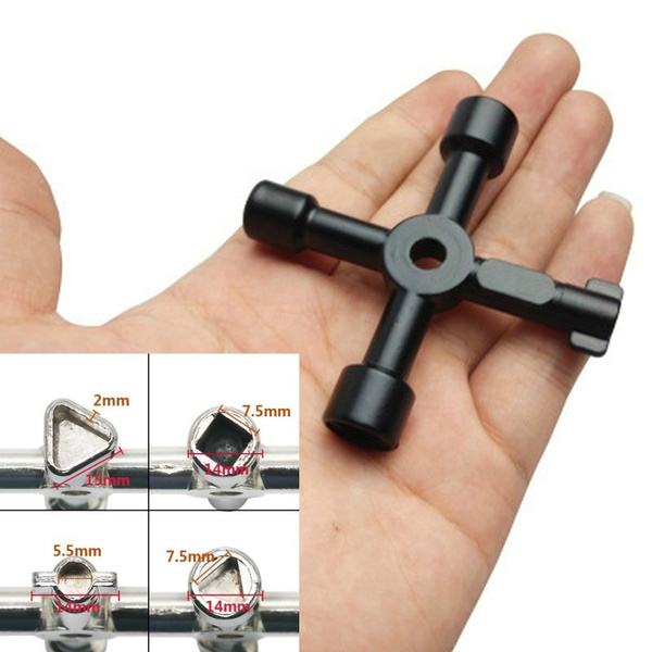 Multifunction 4 Ways Universal Triangle Wrench Key Plumber Keys ...