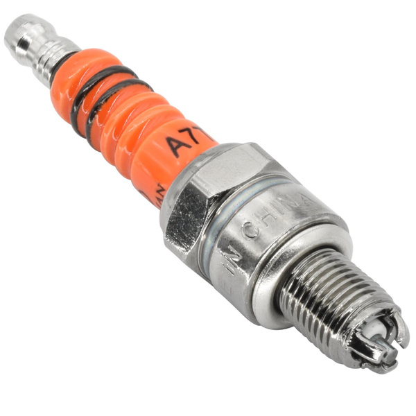 3 Electrode CR7HSA Spark Plug GY6 50-125cc Moped Scooter ATV Quads ...