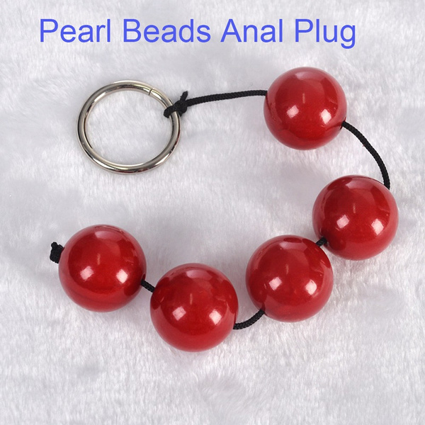 5 Red Pearl Beads Anal Plug Lesbian Gay Sex Toys Vaginal Ball | Wish