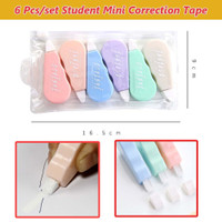 6 Pcs/set Student Mini Correction Tape Set Candy Color Corrector ...