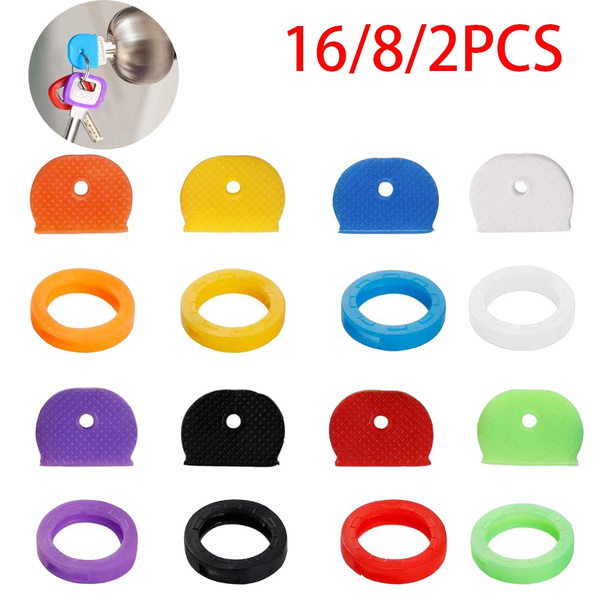 Key Caps Covers Tags Set Plastic Key Identifier Coding Rings In 2 ...