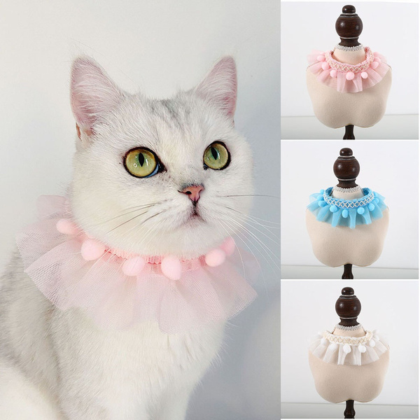Pet Cat Accessories Cute Princess Cat Bibs Necklace Adjustable Cat ...
