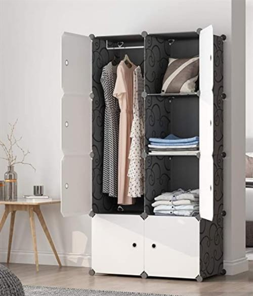 8 Cube Organizer Stackable Plastic Cube Storage Shelves Design ...