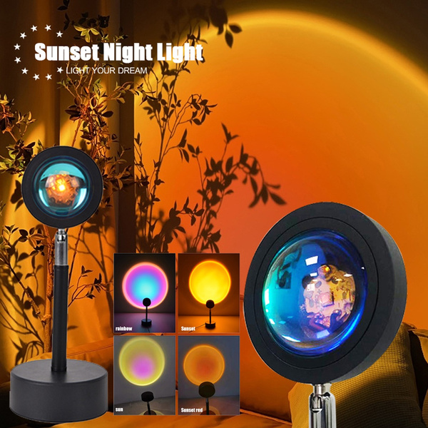 2021 Newest 8W/5V Sunset Projection Night Lights Live Broadcast ...
