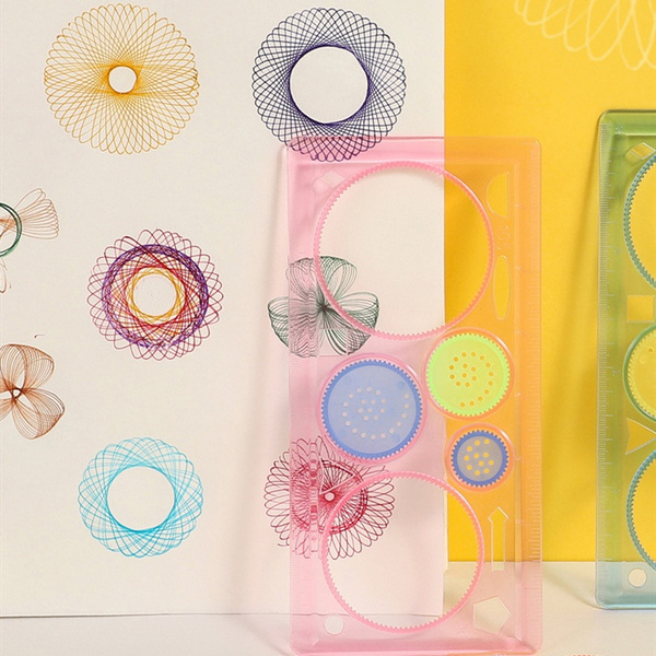 Spirograph The Magic Suit of Multi Flower Ruler the Curve Gauge the ...