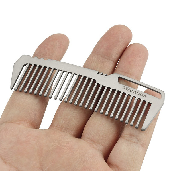Mini Portable Titanium Alloy Comb EDC Super Light Titanium Comb EDC ...