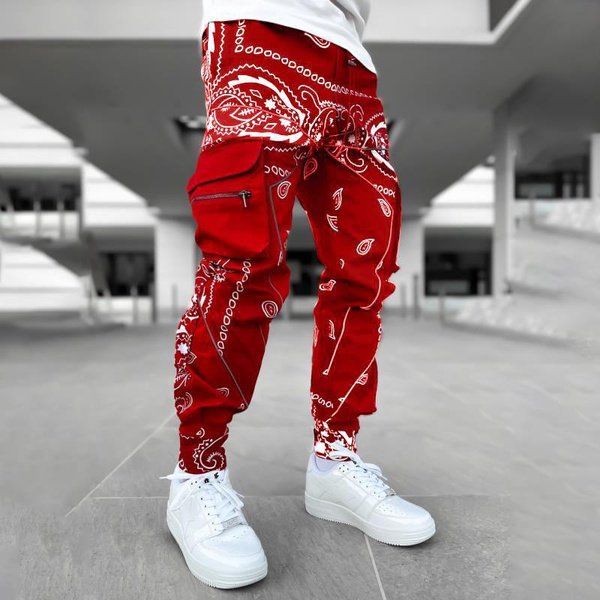 Hip Hop Printing Pants Men Trousers Fashion Streetwear Sweatpants for Men Joggers High Street Loose Cargo Pants Men Wish
