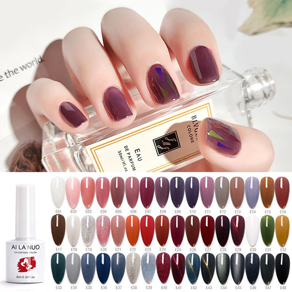 48 Colors/set of Phototherapy Glue Ice Transparent Nail Polish Glue Set ...