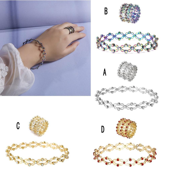 2 In 1 Magic Retractable Ring Bracelet Creative Stretchable Twist ...