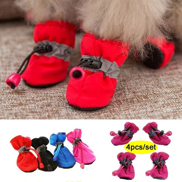 4pcs/set Pet Accessories Pet supplies Pet Dog Shoes Waterproof Booties ...
