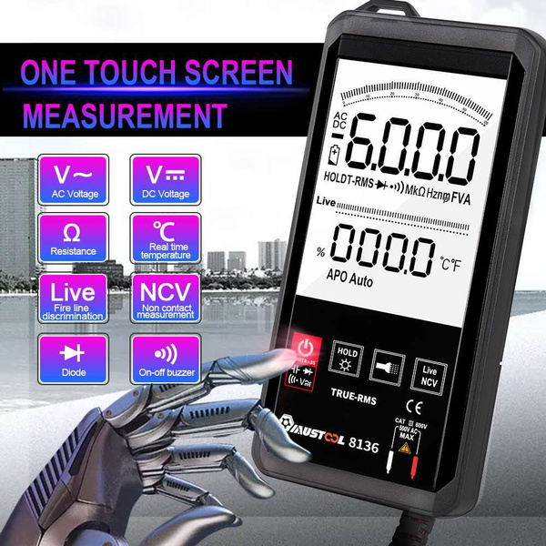 Professional Touch Screen Multimeter Automatic Digital Multimeter 6000 ...