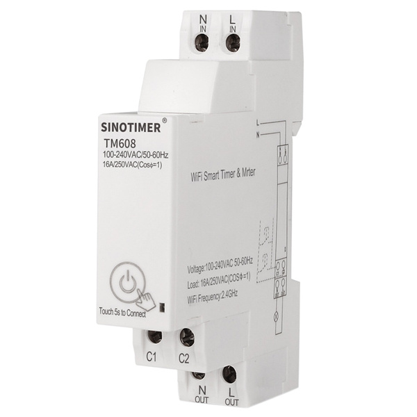 100-240VAC Single Phase WIFI Home Energy Meter with Timer Switch Remote ...