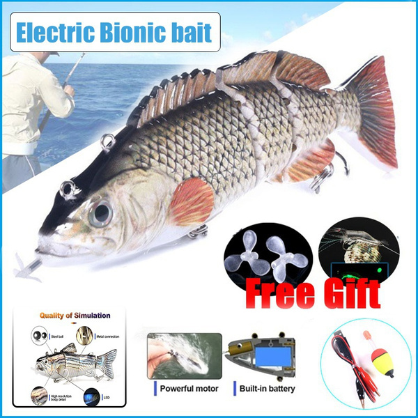 13cm Robotic Swimming Lures Fishing Auto Electric Lure Bait Wobblers ...