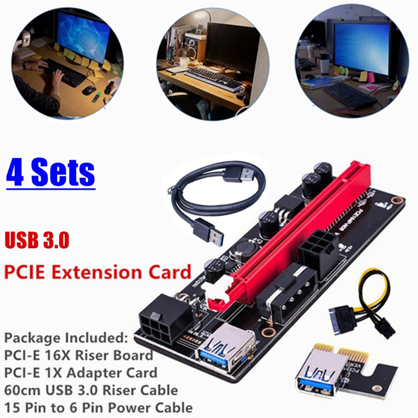PCI-E Riser 009S 16X Extender PCI-E Riser USB 3.0 Graphics Card With ...