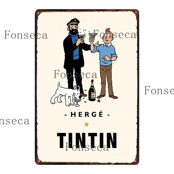 Happy TinTin Vintage Metal Tintin Signs vodka Retro Plaque Wall Bar ...