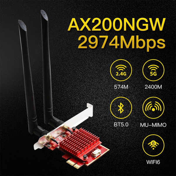 PCIE WiFi 6 Adapter Wireless Network Dongle PCIE Network Card 3000Mbps ...