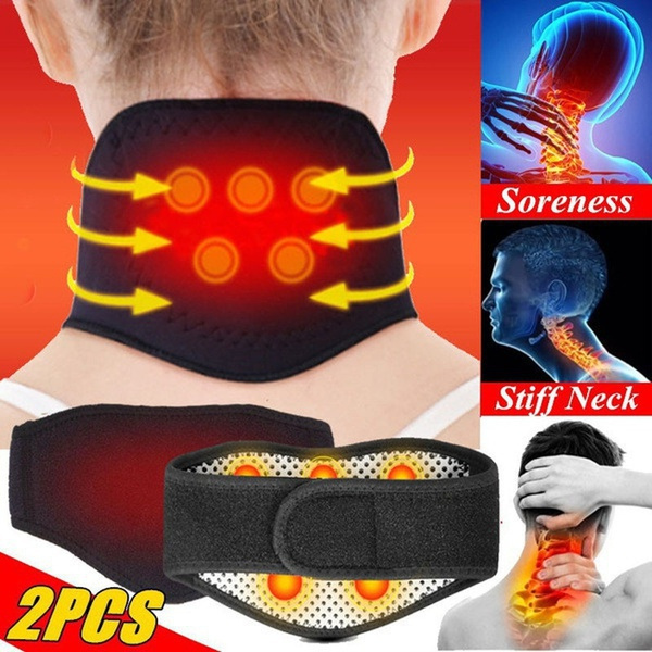 1/2 PCS Magnetic Therapy Neck Belt Tourmaline Self Heating Magnetic ...
