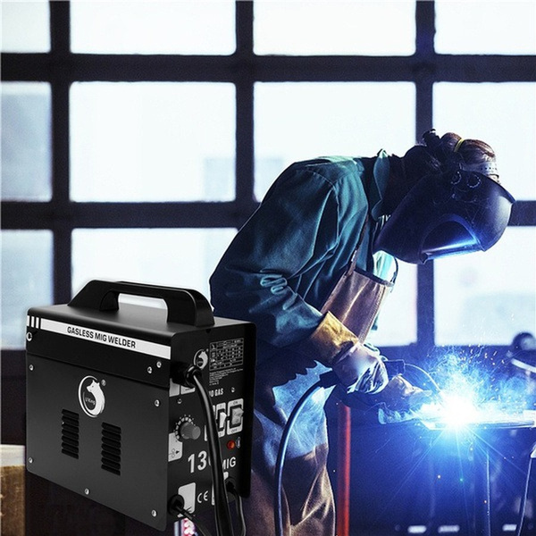 Mig 100/130 Welder No Gas Auto Flux Wire Feed Portable Welding Machine ...