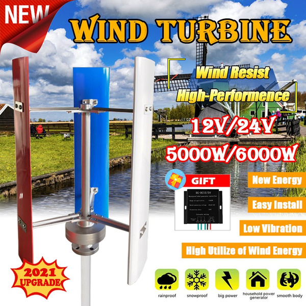 2021 Newest Wind Turbine Wind Generator Max5000W/6000W Max12V/24V/48V ...
